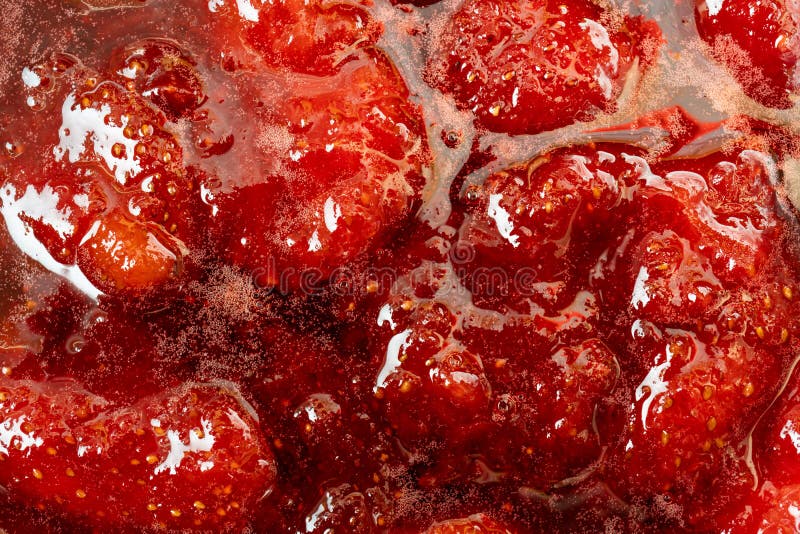 Strawberry Jam Texture.. Making Jam at Home Stock Image - Image of ...