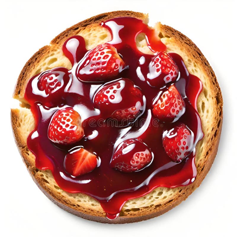 Strawberry jam and toast stock illustration. Illustration of delicious ...