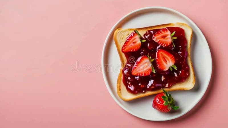 Strawberry Jam On Toast Stock Video Video Of Strawberry 334788961