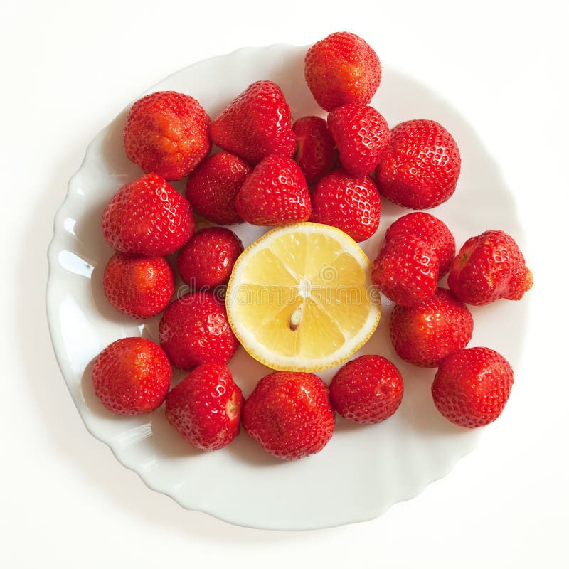 Strawberry and lemon stock image. Image of sour, drink - 15165821