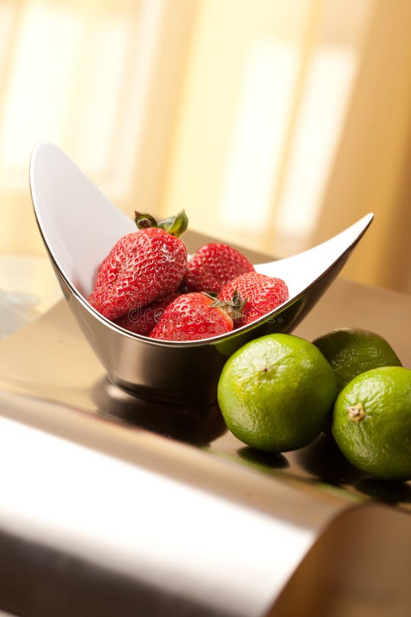 Strawberry and Lemon stock image. Image of citric, plant - 17249713