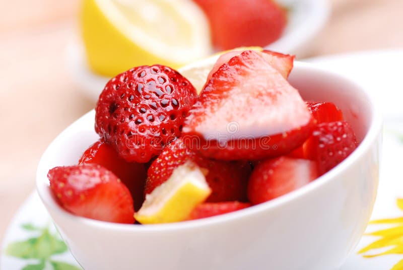 Strawberry and lemon stock image. Image of juicy, breakfast - 23504355