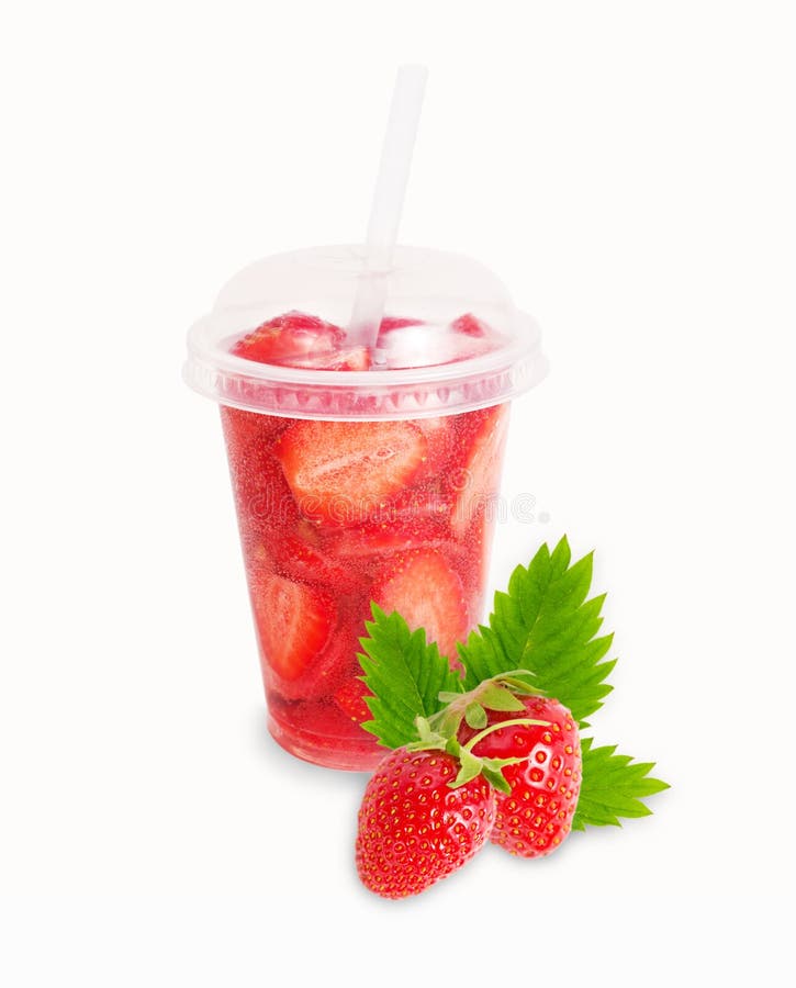 Strawberry Lemonade with Lemon Slices. Stock Photo - Image of liquid ...
