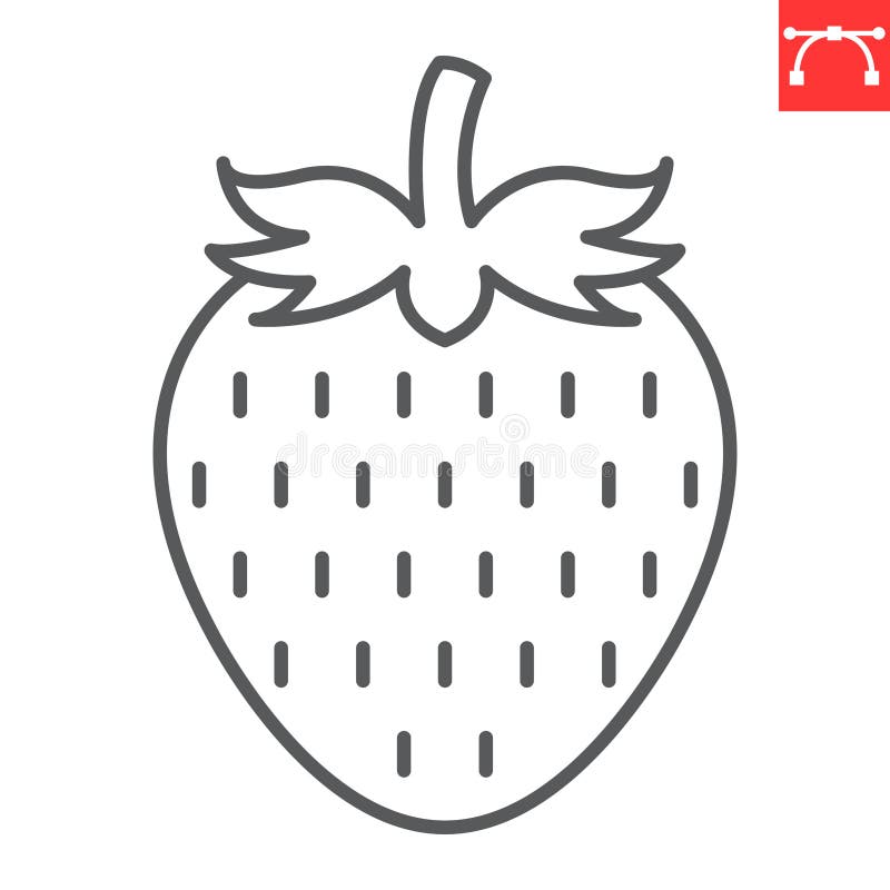 Strawberry line icon stock illustration. Illustration of sweet - 326274428