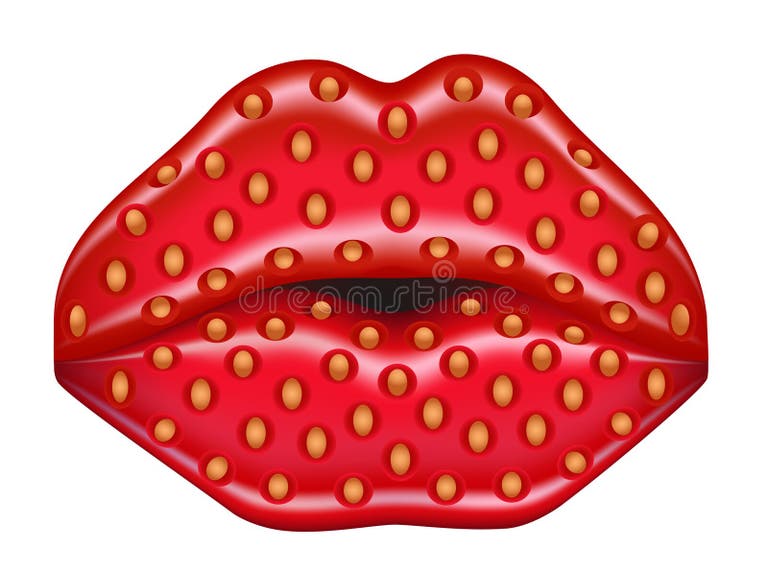Strawberry Lips Stock Illustrations – 1,277 Strawberry Lips Stock ...
