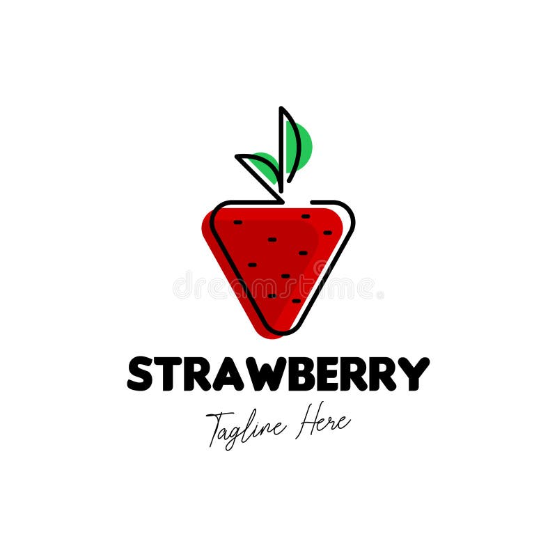 Strawberry Logo Design Concept Vector Stock Illustration - Illustration ...