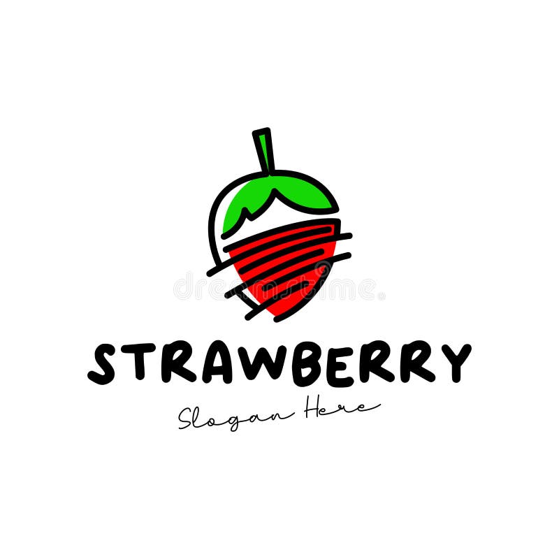 Strawberry Logo Design Concept Vector Stock Illustration - Illustration ...