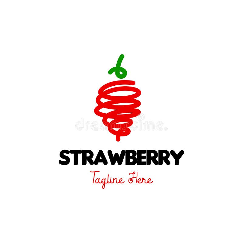 Strawberry Logo Design Concept Vector Stock Illustration - Illustration of diet, food: 259834425