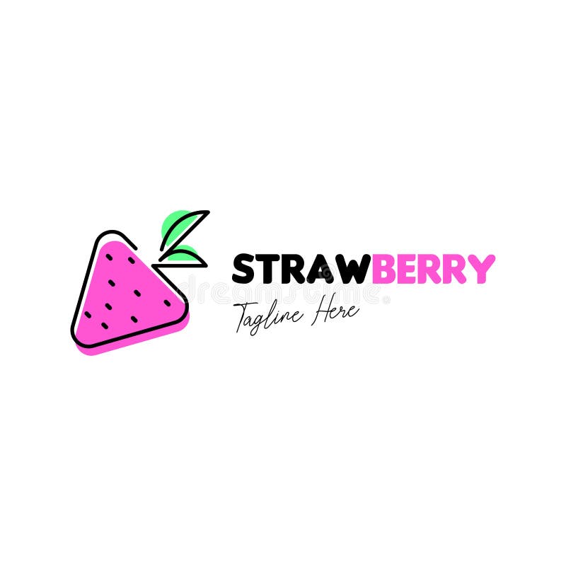 Strawberry Logo Design Concept Vector Stock Illustration - Illustration ...