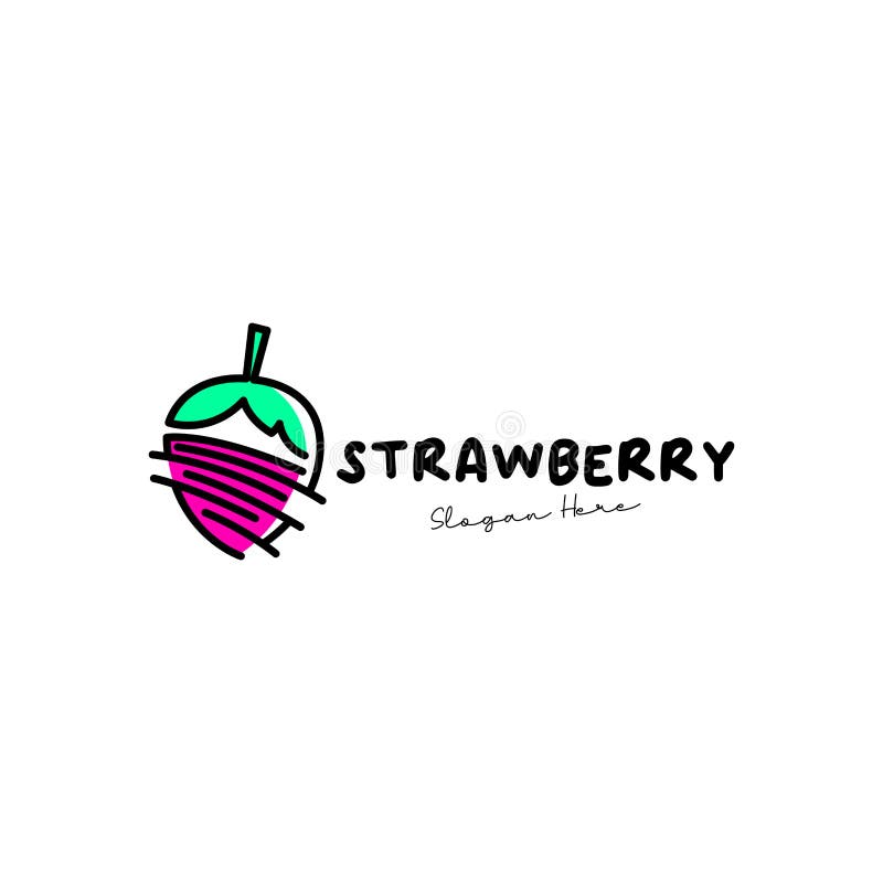 Strawberry Logo Design Concept Vector Stock Illustration - Illustration ...