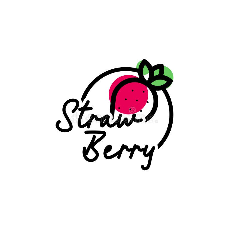 Strawberry Logo Design Concept Vector Stock Illustration - Illustration ...