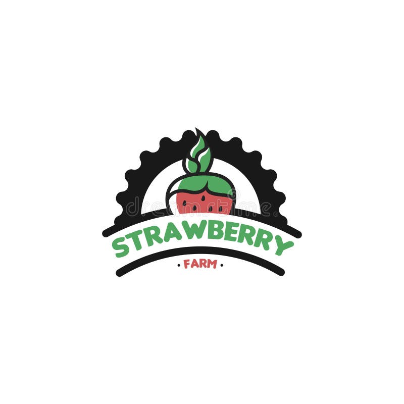 Strawberry Logo Design Concept Vector Stock Illustration - Illustration ...