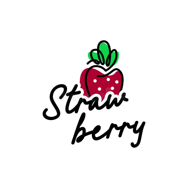 Strawberry Logo Design Concept Vector Stock Illustration - Illustration of logo, green: 259834458