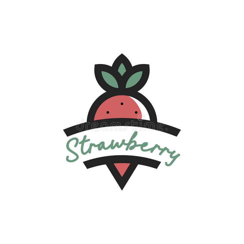 Strawberry Logo Design Concept Vector Stock Illustration - Illustration ...