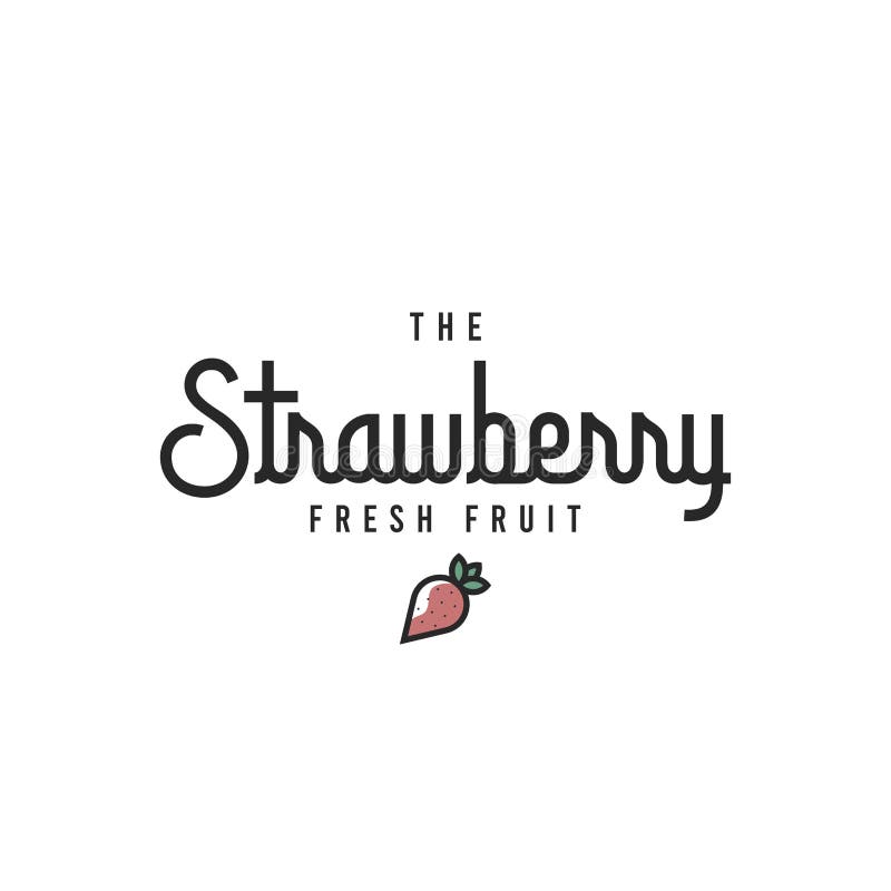 Strawberry Logo Design Concept Vector Stock Illustration - Illustration ...
