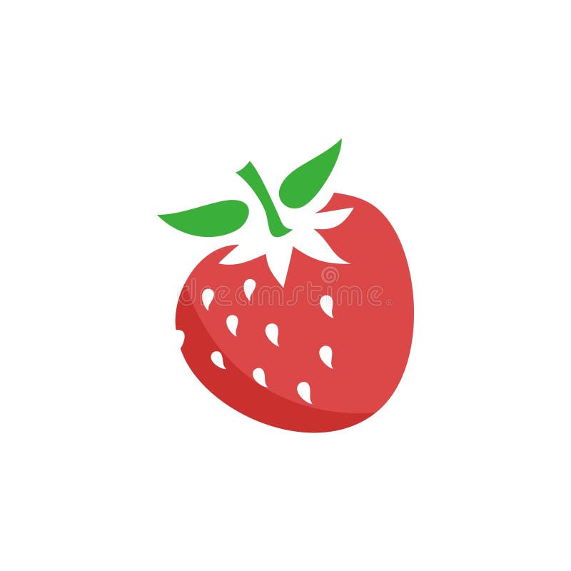 Strawberry Logo Mascot Happy Pose Stock Vector - Illustration of logo ...