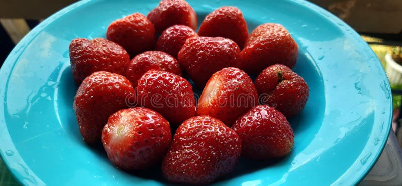 The Strawberry Look Like Very Nice, Lets Eat Strawberry Everyday Stock ...