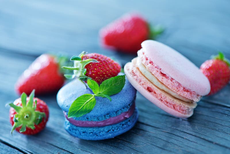 Strawberry macaroons stock photo. Image of chocolate - 54351766