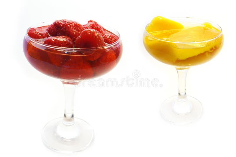 Strawberry and a mango stock image. Image of isolated - 4888637