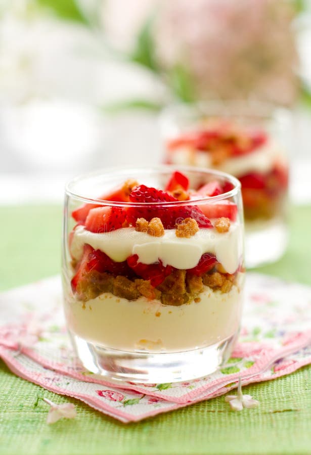 Strawberry and Mascarpone Trifle Stock Photo - Image of layered, fruit ...