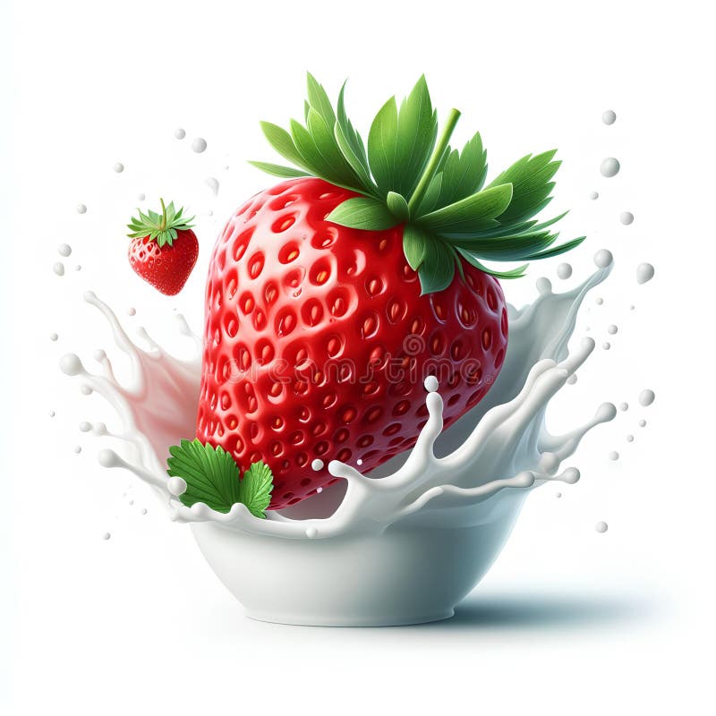 Strawberry Jam Splash Heart Shape with Empty Center Isolated on White ...