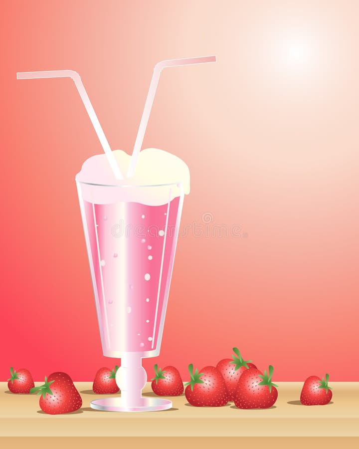Strawberry Milkshake, Hand Draw Sketch Vector Stock Vector ...