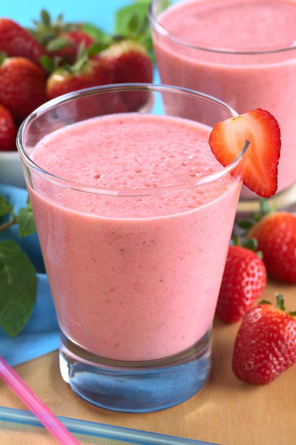 Strawberry Milkshake stock image. Image of milkshake - 20593909