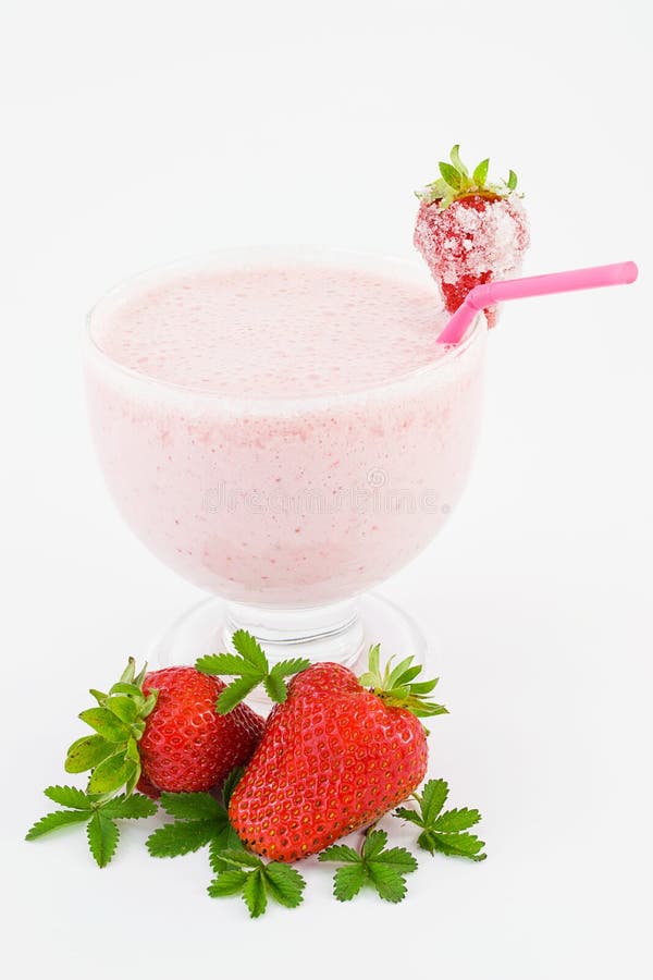 Strawberry milkshake stock image. Image of healthy, meals - 24666929