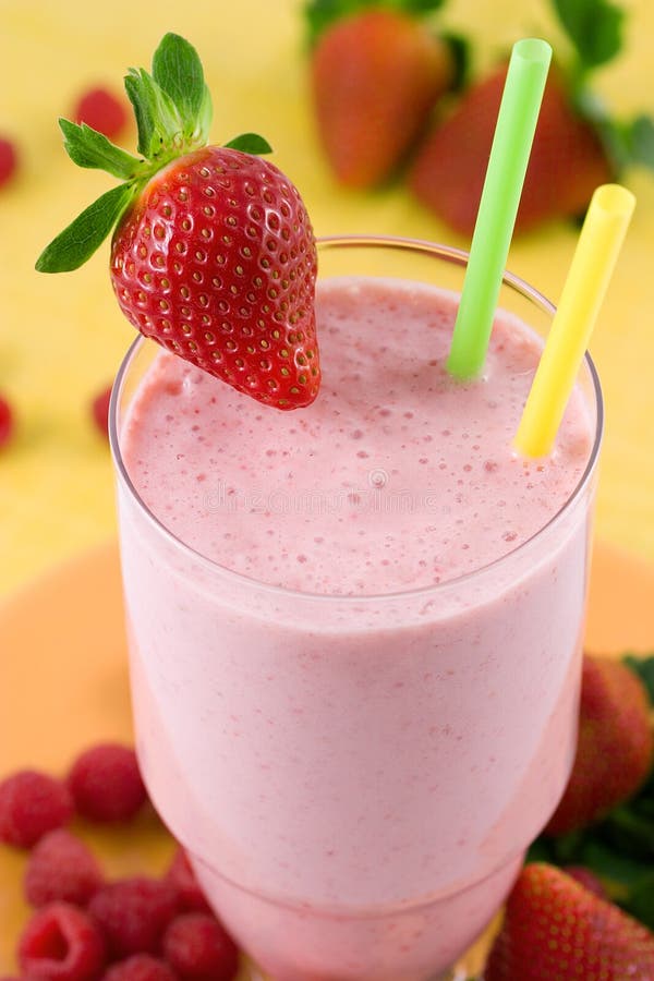 Strawberry milkshake stock photo. Image of juicy, meal - 544962