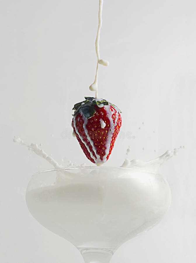 Strawberry milkshake stock image. Image of white, fruit - 8342465