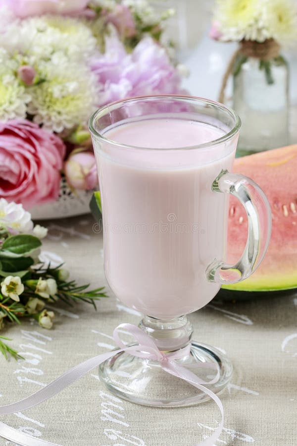 Strawberry Milkshake Dessert Stock Image - Image of fruity, refreshment ...
