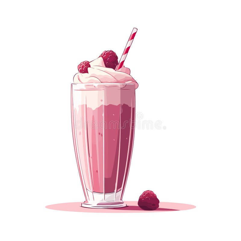 Strawberry Milkshake, Hand Draw Sketch Vector Stock Vector ...