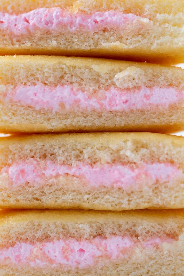 Strawberry Mini Cakes Texture Close Up Stock Photo - Image of hoopies ...