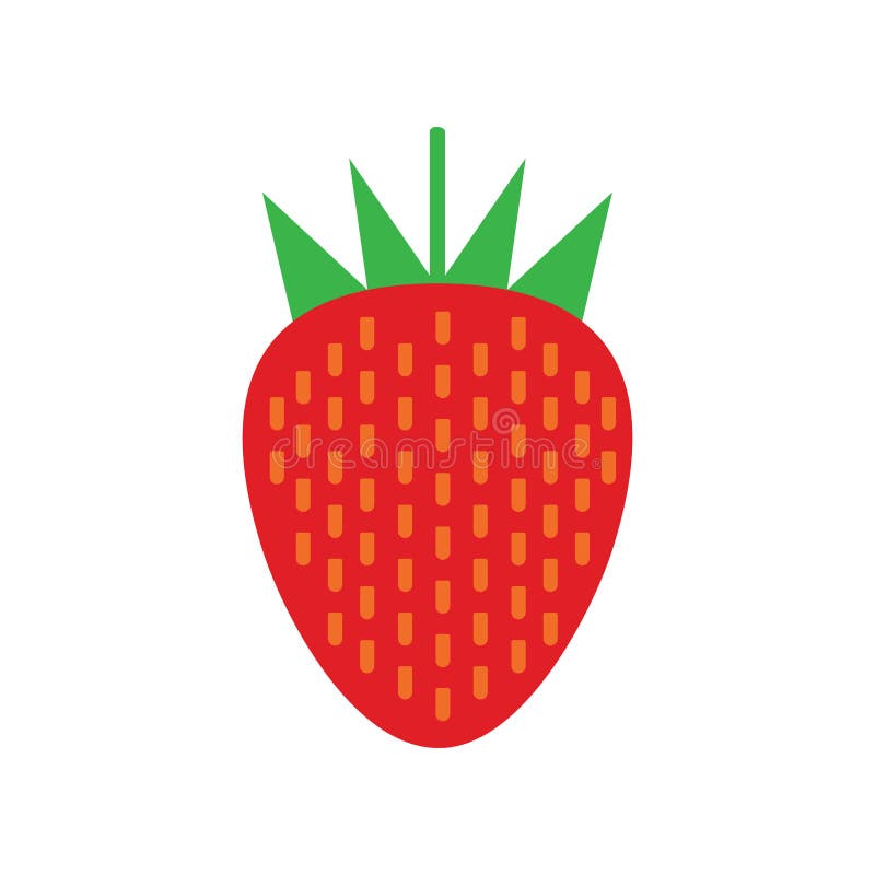 Strawberry Minimal Vector Design Stock Vector - Illustration of cartoon ...