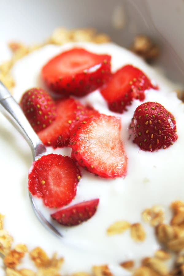 Strawberry and muesli stock image. Image of fresh, protein - 18162673