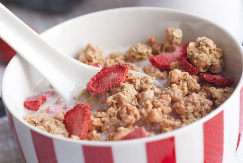 Strawberry oat clusters stock photo. Image of organic - 17388026