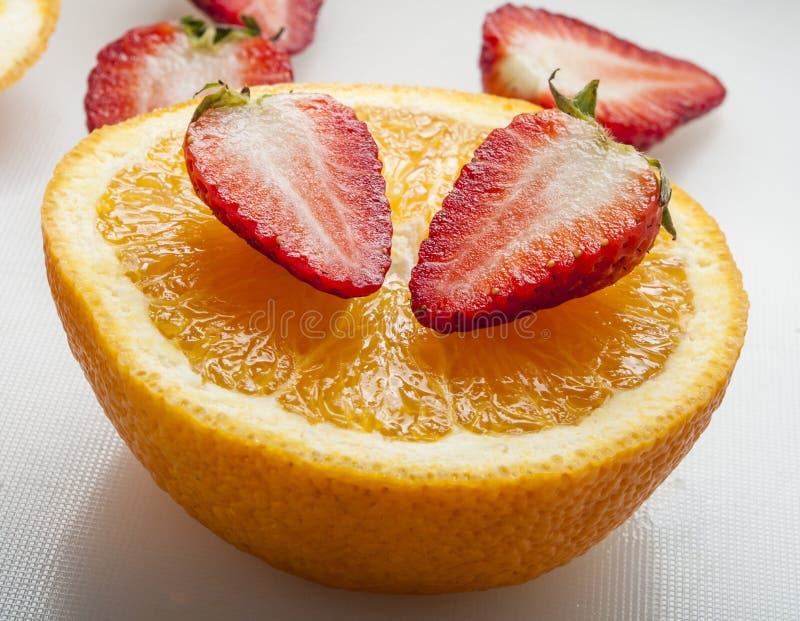 Strawberry and orange stock photo. Image of diet, delicious - 34242994