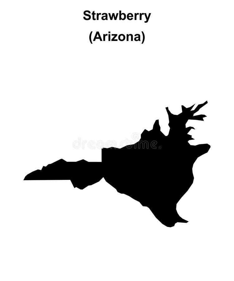 Strawberry outline map stock vector. Illustration of region - 385910846