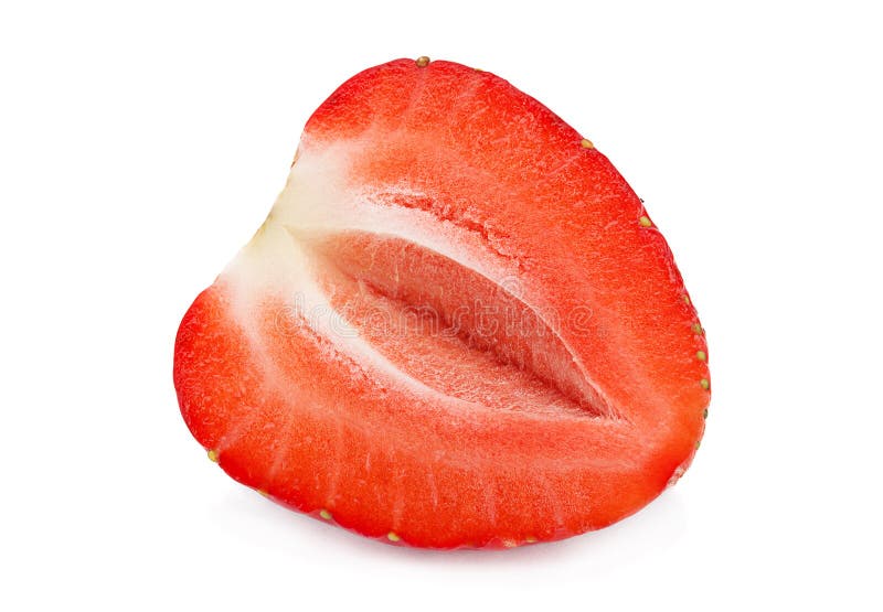 Strawberry part isolated stock photo. Image of fruit - 52539998