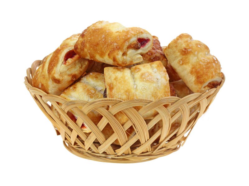 Strawberry Pastry in Basket Stock Photo - Image of strawberry, size ...