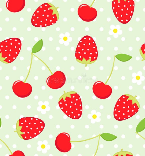 Strawberry pattern stock vector. Illustration of element - 24466444