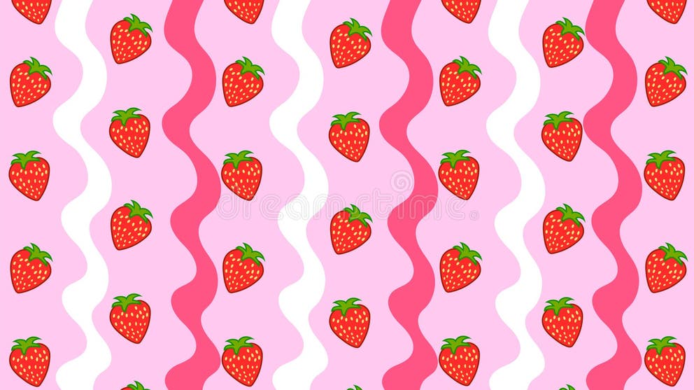 Strawberry Pattern Background. Stock Vector - Illustration of pattern ...