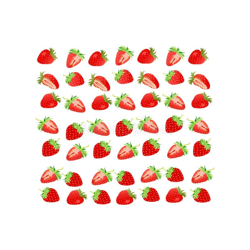 Strawberry Pattern Free Vector Stock Vector - Illustration of circle ...
