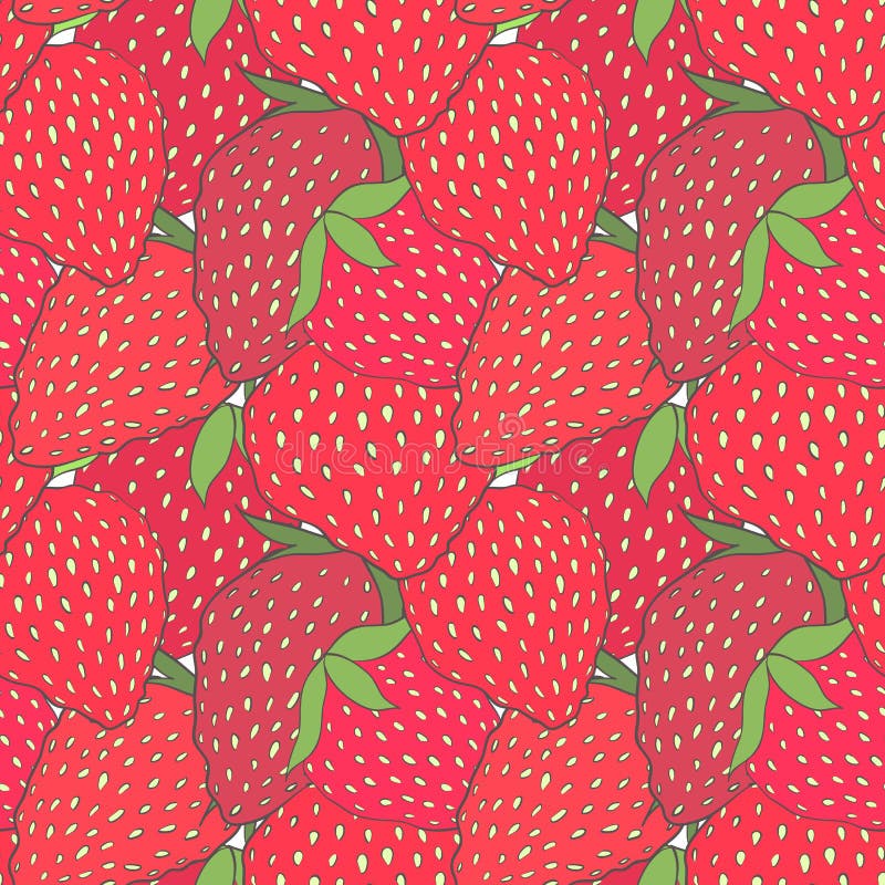 Strawberry pattern stock vector. Illustration of mosaic - 50634465