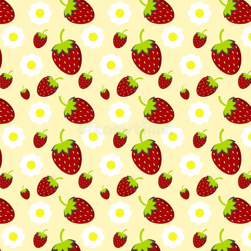 Strawberry pattern stock vector. Illustration of element - 49212932