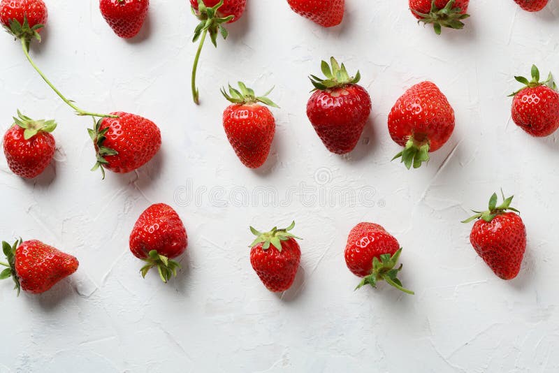 Strawberry Pattern on White Background Stock Image - Image of healthy ...