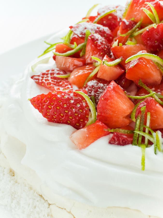 Strawberry Pavlova stock image. Image of cuisine, closeup - 18512239
