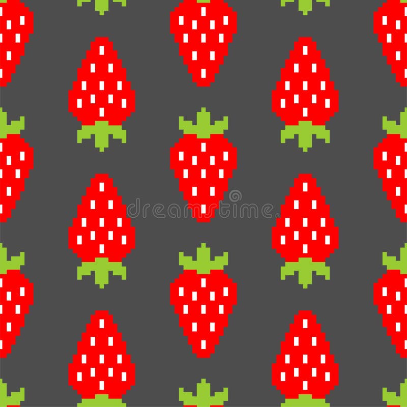 A Strawberry Pixel Art 8 Bit Video Game Style Fruit Icon. Pixel Art ... A Strawberry Pixel Art 8 Bit Video Game Style Fruit Icon. Pixel Art ...