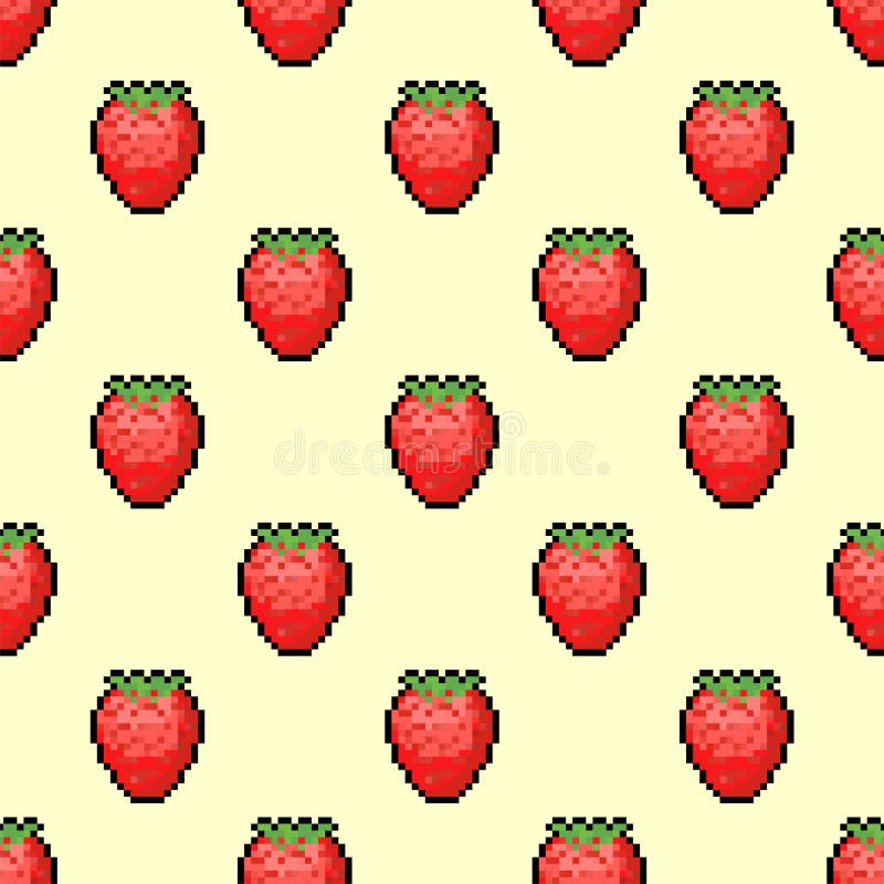 A Strawberry Pixel Art 8 Bit Video Game Style Fruit Icon. Pixel Art ... A Strawberry Pixel Art 8 Bit Video Game Style Fruit Icon. Pixel Art ...