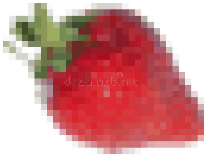 Strawberry pixel art stock illustration. Illustration of digital ... Strawberry pixel art stock illustration. Illustration of digital ...